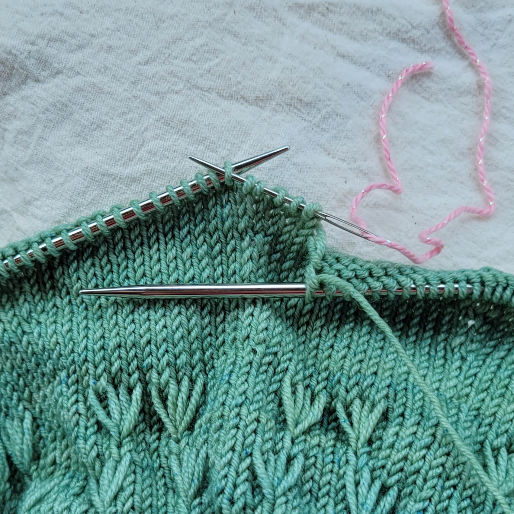 Knitting a Top Down Sweater: Dividing for Sleeves – Katie Clark Crochet