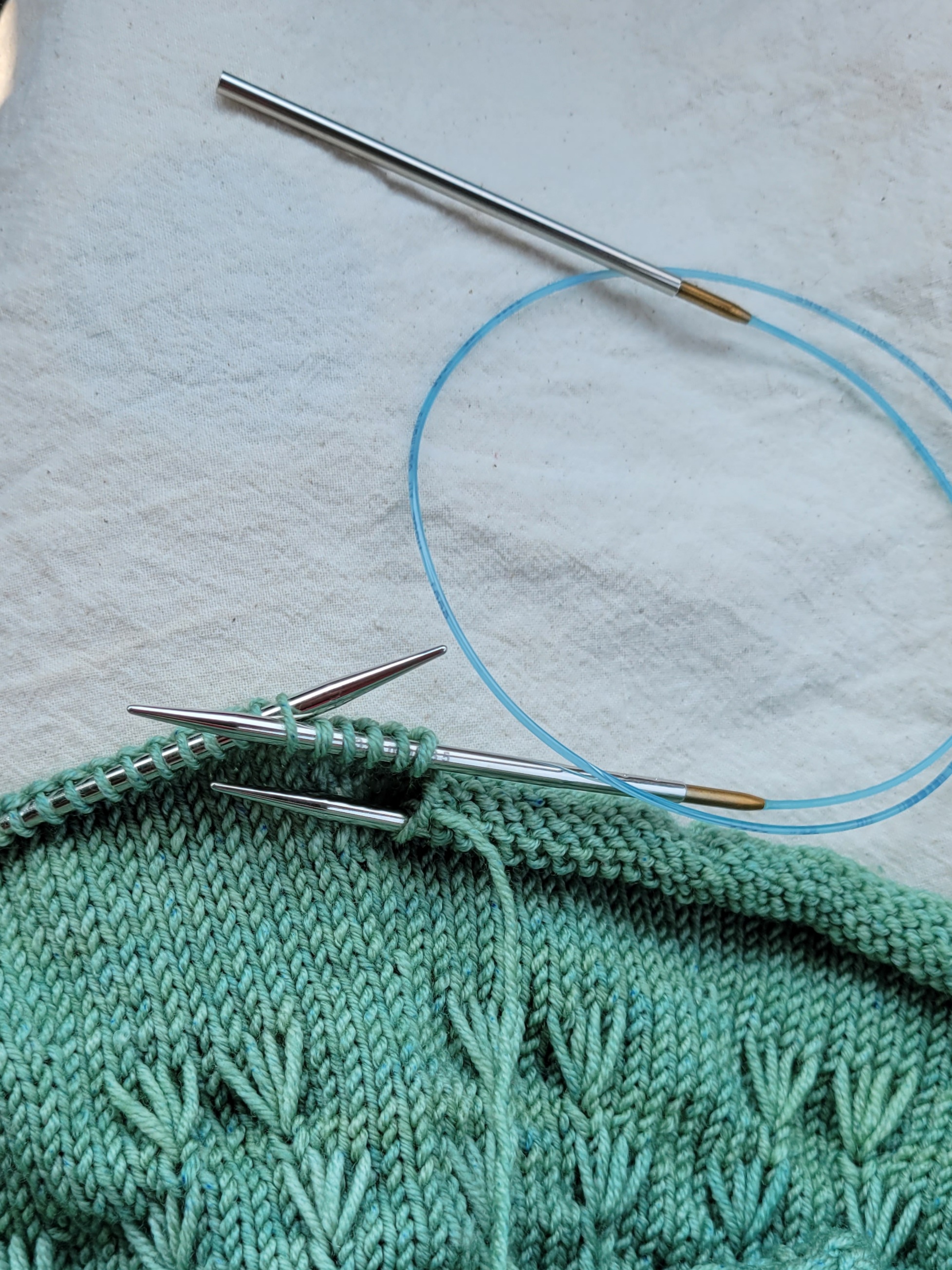 Knitting a Top Down Sweater: Dividing for Sleeves – Katie Clark Crochet